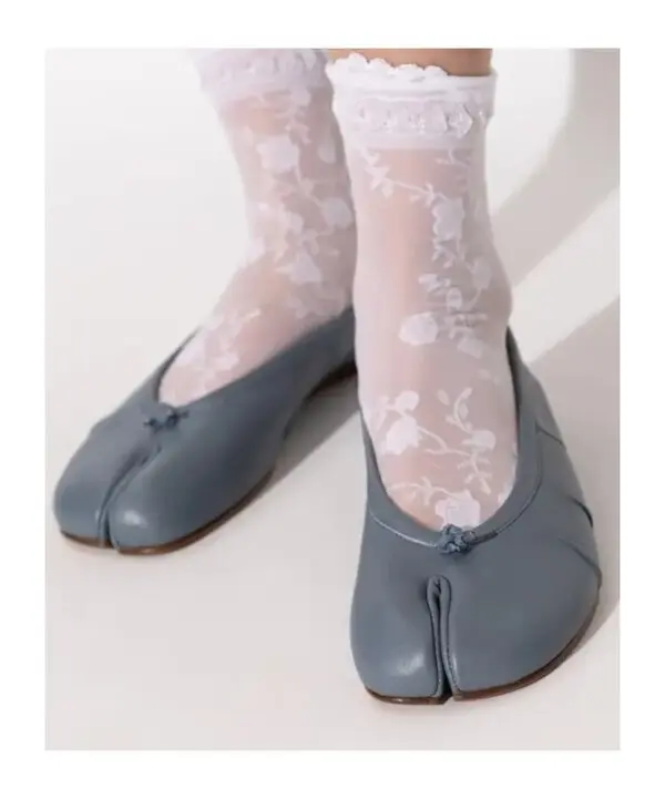 MAISON MARGIELA Tabi Ballet Flats - Gray-blue