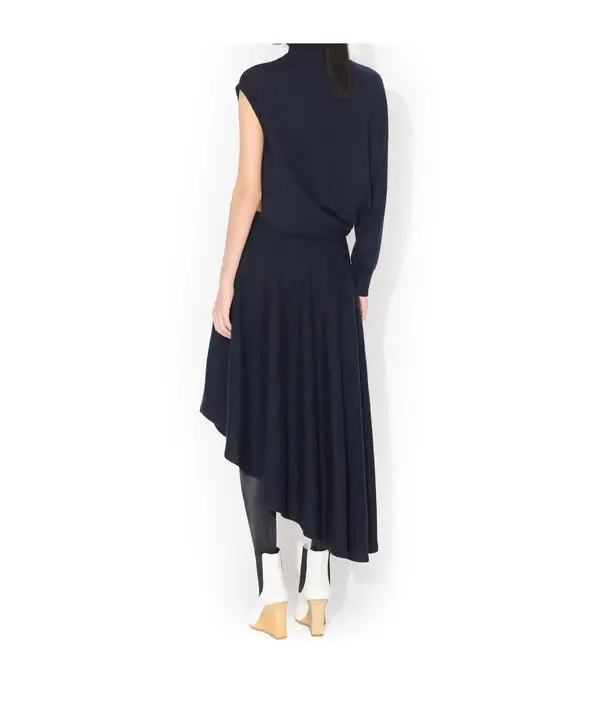 Alaïa Asymmetrical Cut-out Dress With Long Sleeves