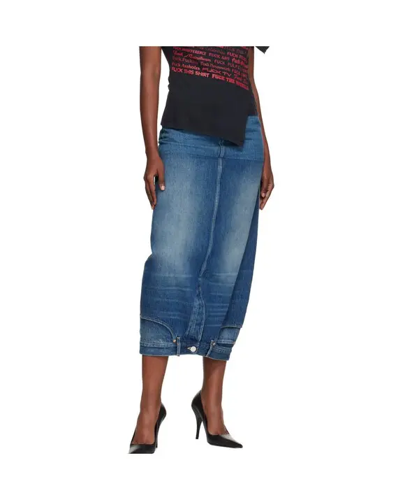 Vetements Denim Midi Skirt