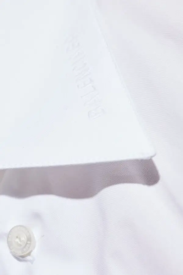 Balenciaga Logo Embroidered Long-sleeved Shirt