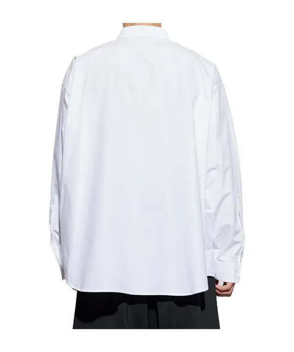 Balenciaga Logo Embroidered Long-sleeved Shirt