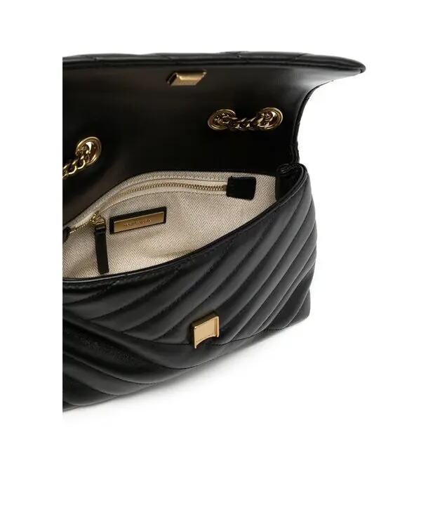Tory Burch Kira Chevron Small Shoulder Bag - Black