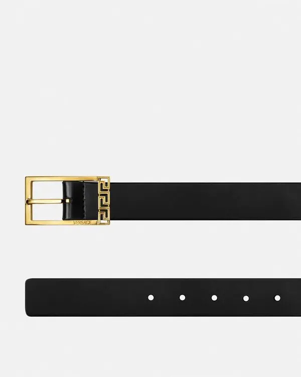 Versace Greca Buckle Leather Belt
