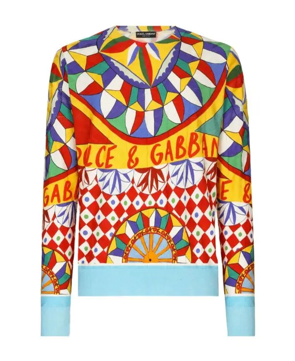 Dolce & Gabbana Dolce Gabbana Geometric-printed Crewneck T-shirt