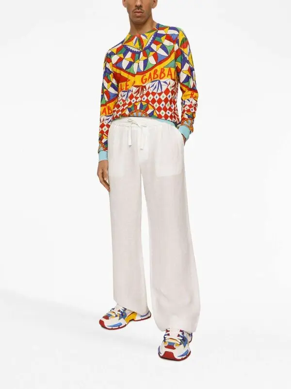 Dolce & Gabbana Dolce Gabbana Geometric-printed Crewneck T-shirt