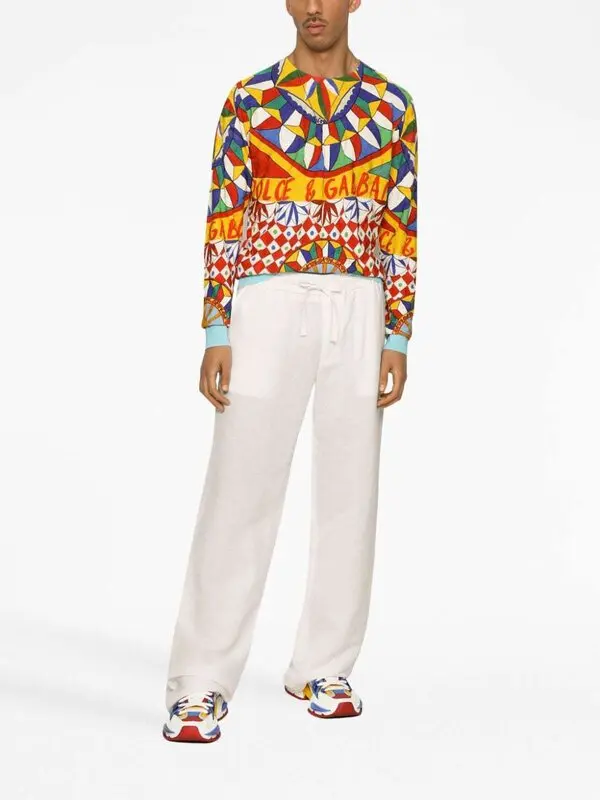 Dolce & Gabbana Dolce Gabbana Geometric-printed Crewneck T-shirt