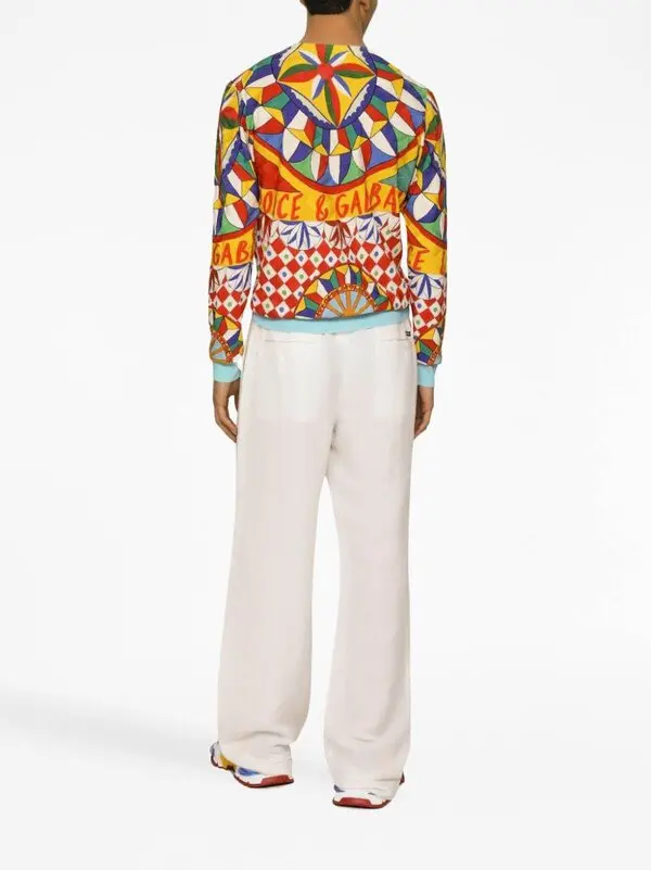 Dolce & Gabbana Dolce Gabbana Geometric-printed Crewneck T-shirt