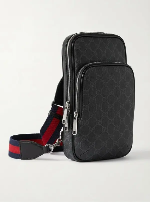 Gucci Small Gg Supreme Crossbody Bag - Black