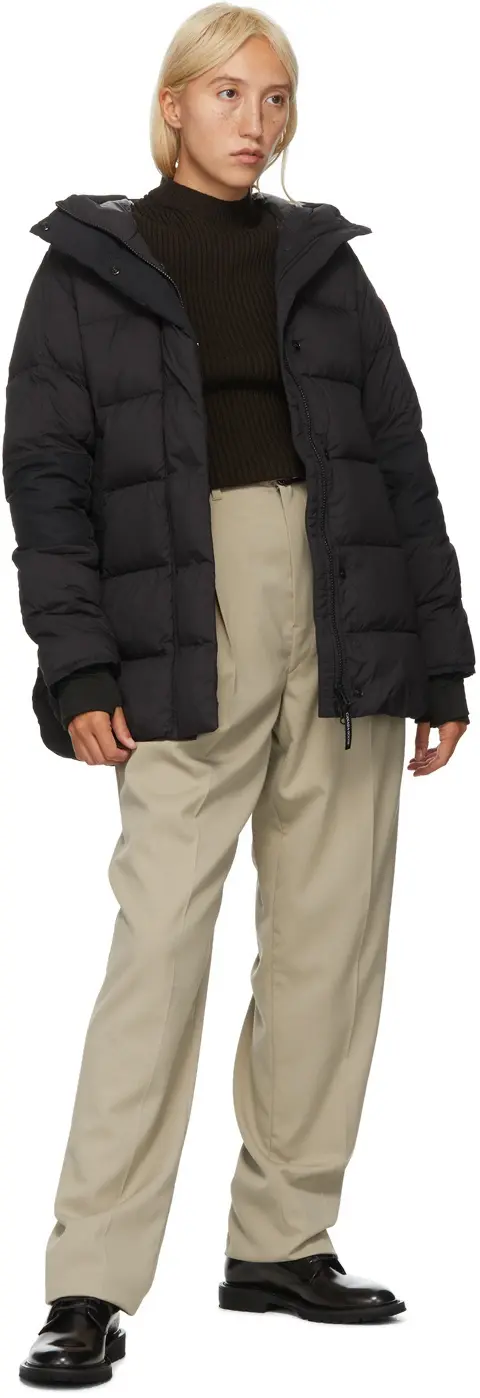 Canada Goose Logo Patch Quilted Down Jacket