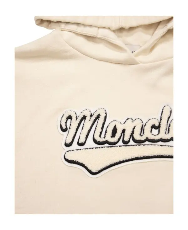 Moncler Logo Flocked Long Sleeve Hoodie