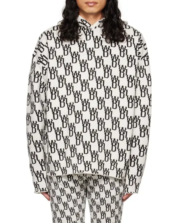 We11Done Monogram Knitted Hoodie