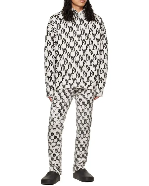 We11Done Monogram Knitted Hoodie