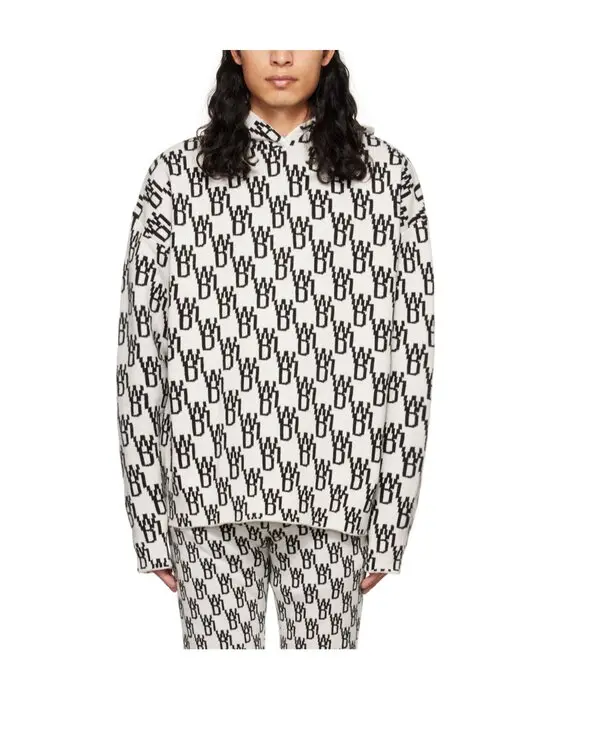 We11Done Monogram Knitted Hoodie