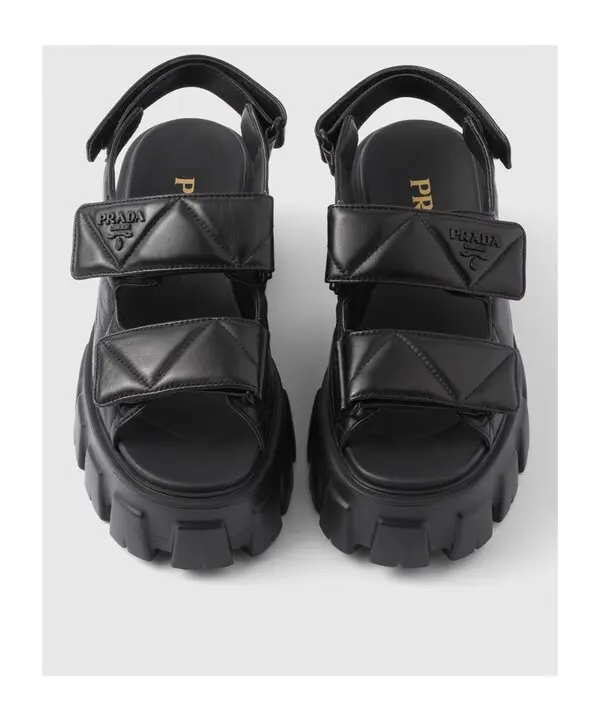 Prada Monolith Nappa Leather Sandals
