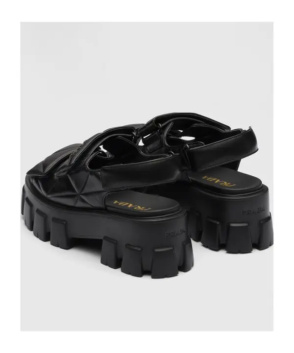 Prada Monolith Nappa Leather Sandals