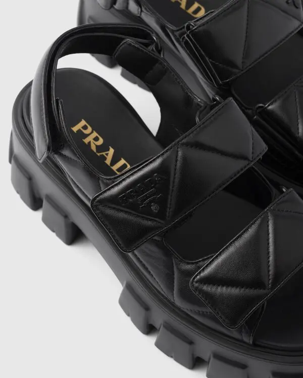 Prada Monolith Nappa Leather Sandals