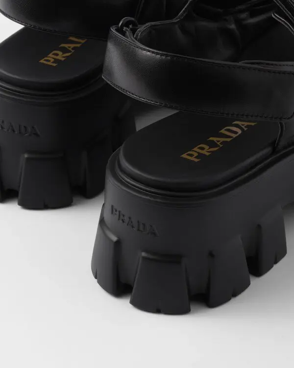 Prada Monolith Nappa Leather Sandals