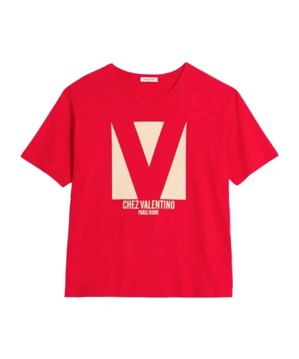 Valentino Garavani Chez -printed Crewneck T-shirt - Red