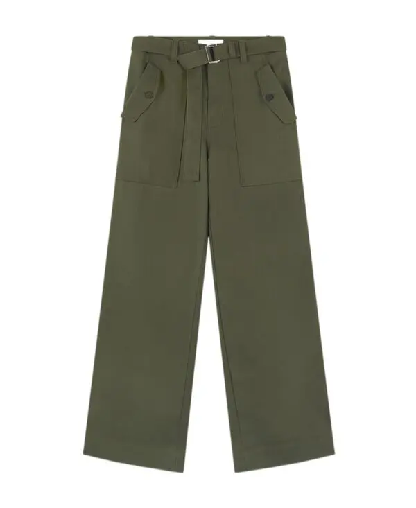 Maison Kitsuné Mid-waisted Straight-leg Trousers - Green
