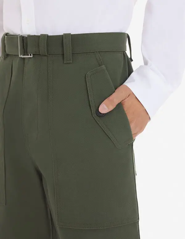 Maison Kitsuné Mid-waisted Straight-leg Trousers - Green