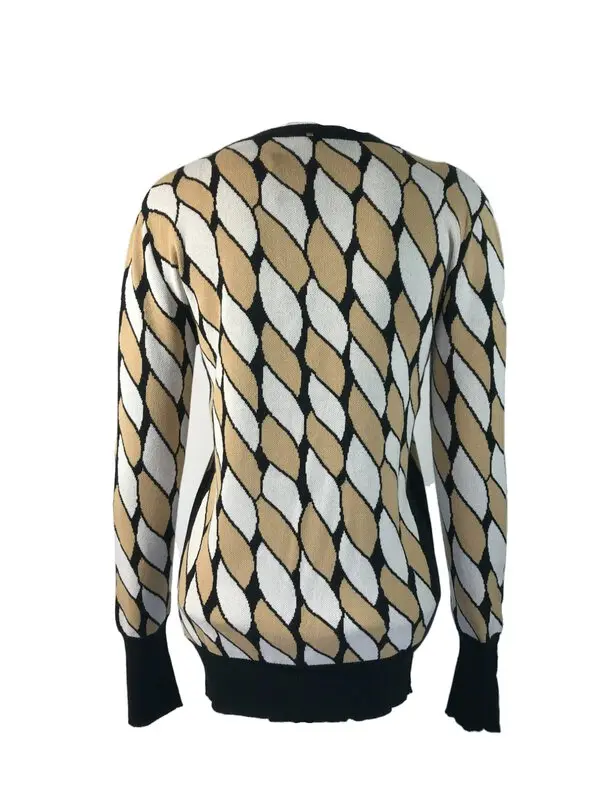 Max Mara Long-sleeved Sweater With Geometric Print