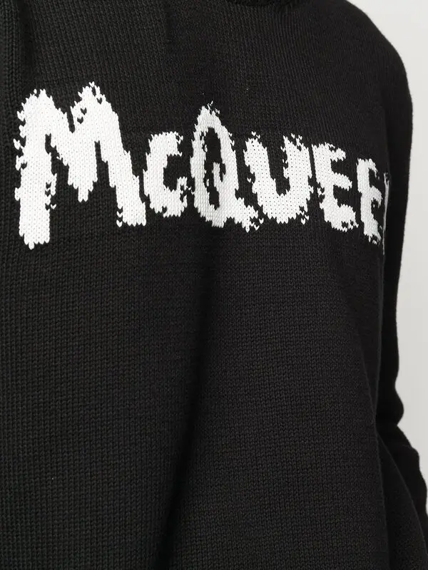 Alexander McQueen Graffiti Logo Intarsia Knitted Jumper - No