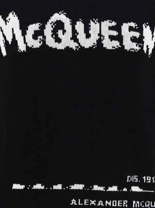 Alexander McQueen Graffiti Logo Intarsia Knitted Jumper - No