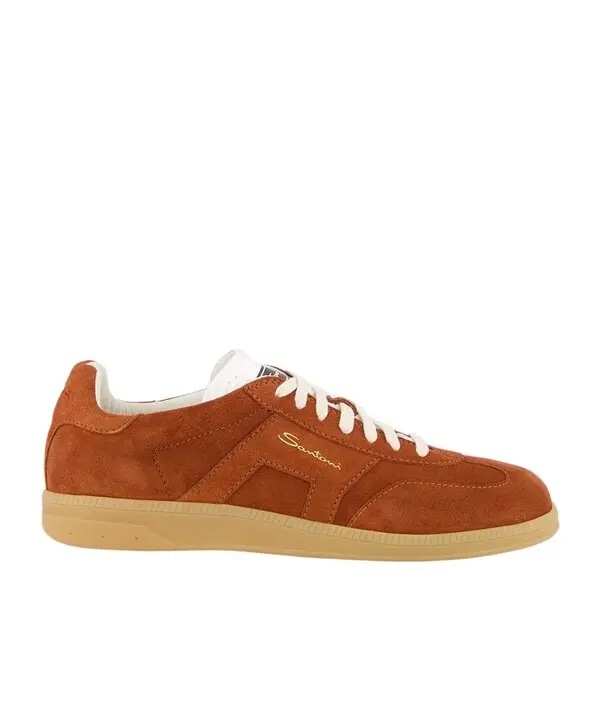 Santoni Lace-up Suede Sneakers