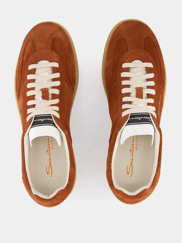Santoni Lace-up Suede Sneakers