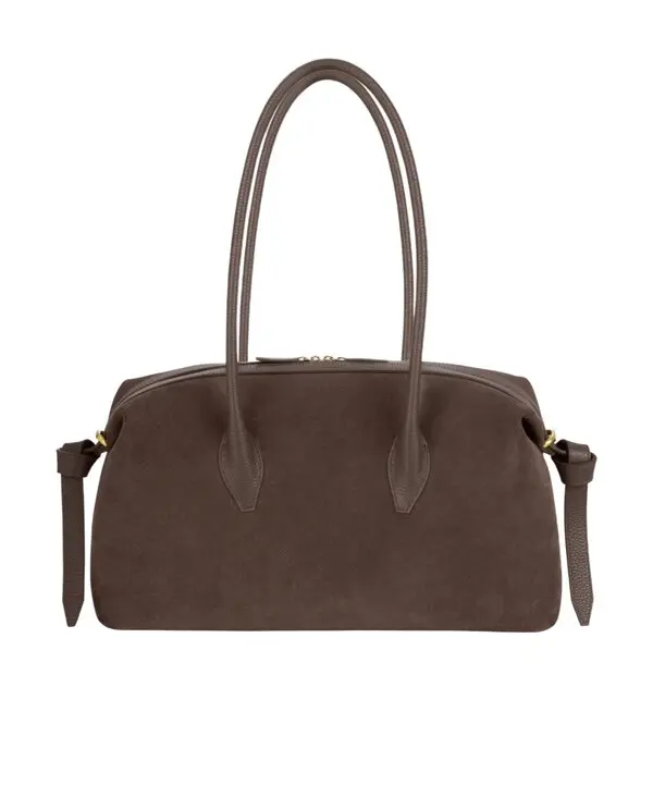 Yuzefi Brioche Suede-finish Tote Bag - Nutmeg