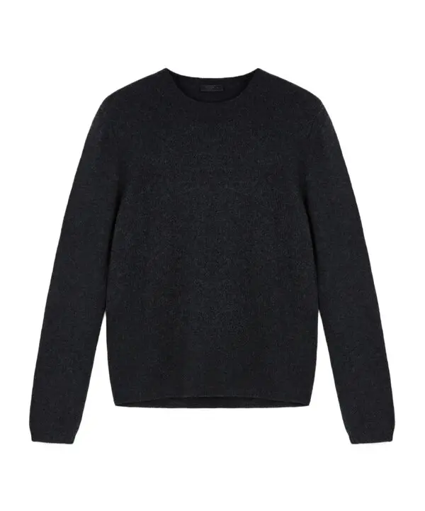 Prada Long Sleeve Crew Neck Sweater - Coal Gray