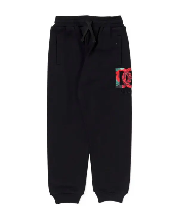 Dolce & Gabbana Logo Embroidered Track Pants - Black