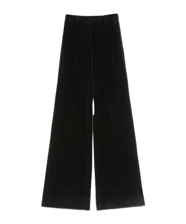Valentino Garavani Wide Leg Velvet Trousers