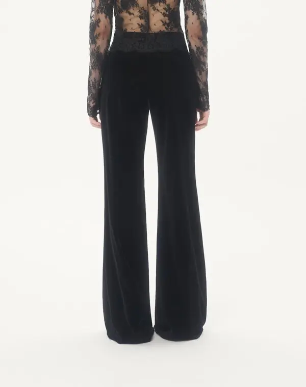 Valentino Garavani Wide Leg Velvet Trousers