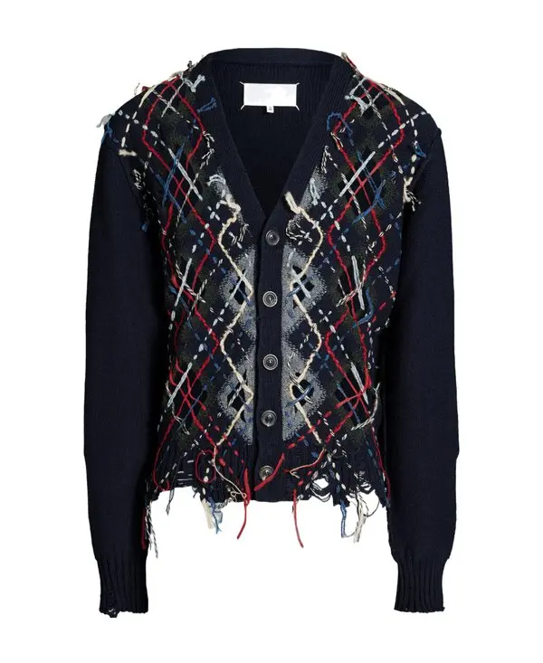 MAISON MARGIELA Cut-out Detailed Knitted Cardigan