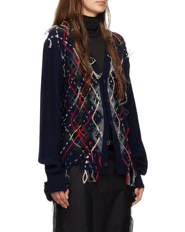 MAISON MARGIELA Cut-out Detailed Knitted Cardigan