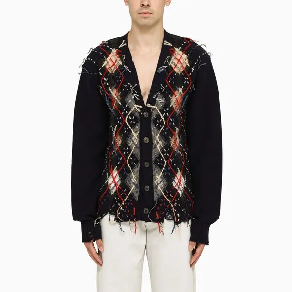 MAISON MARGIELA Cut-out Detailed Knitted Cardigan