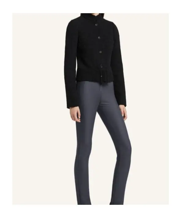 COURREGES Buckle-detail Tweed Jacket - Black