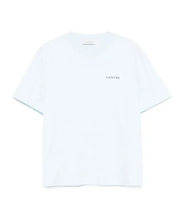 LANVIN Logo-embroidered Crewneck T-shirt - White