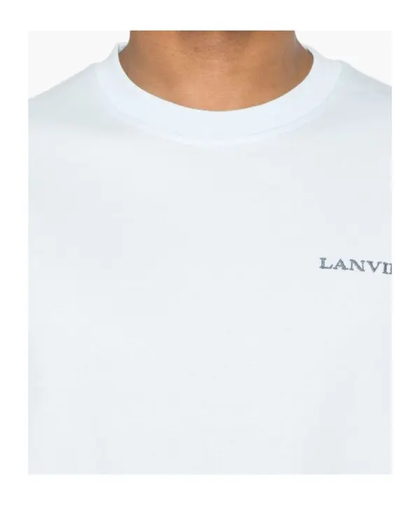 LANVIN Logo-embroidered Crewneck T-shirt - White