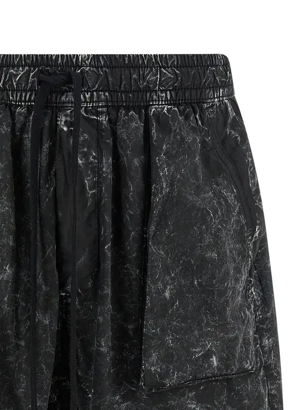 THOM KROM Marble Effect Bermuda Shorts - Black