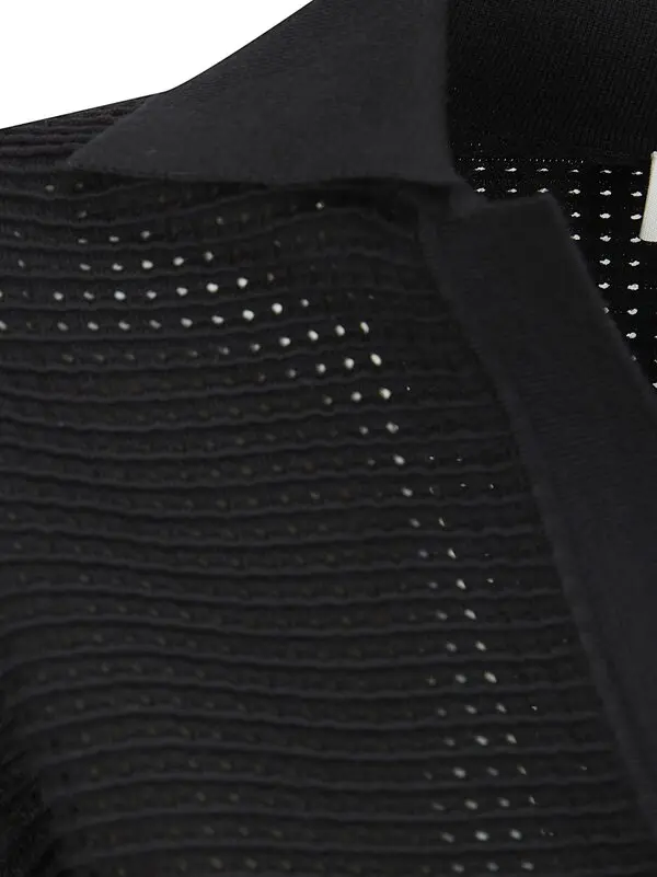 P.a.r.o.s.h Short-sleeved Knitted Polo Shirt With Cutout Details