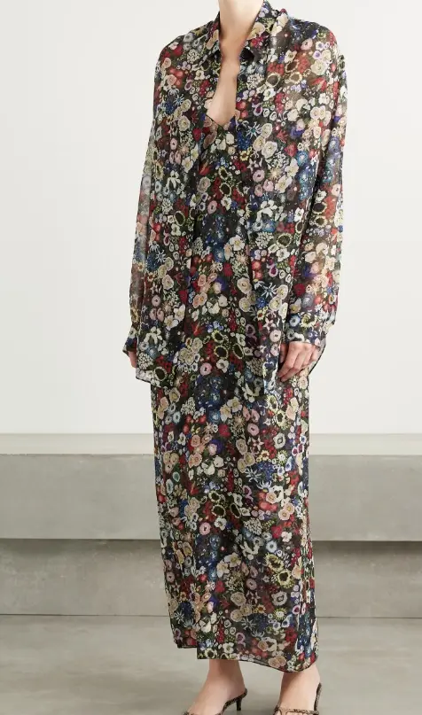 Khaite Taja Printed Maxi Dress