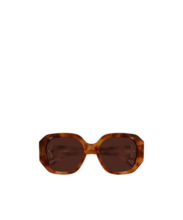 Chloé Geometric Frame Sunglasses - Brown