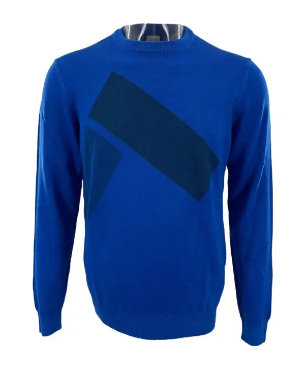 Emporio Armani Round Neck Long Sleeve Sweater - Blue