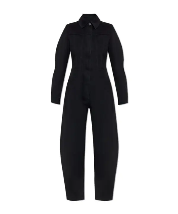 Alaïa Long-sleeved Jumpsuit - Black