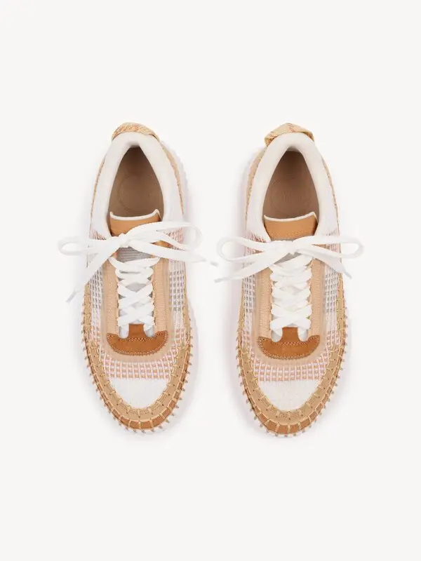 Chloé Nama Lace-up Sneakers - Cinnamon Brown