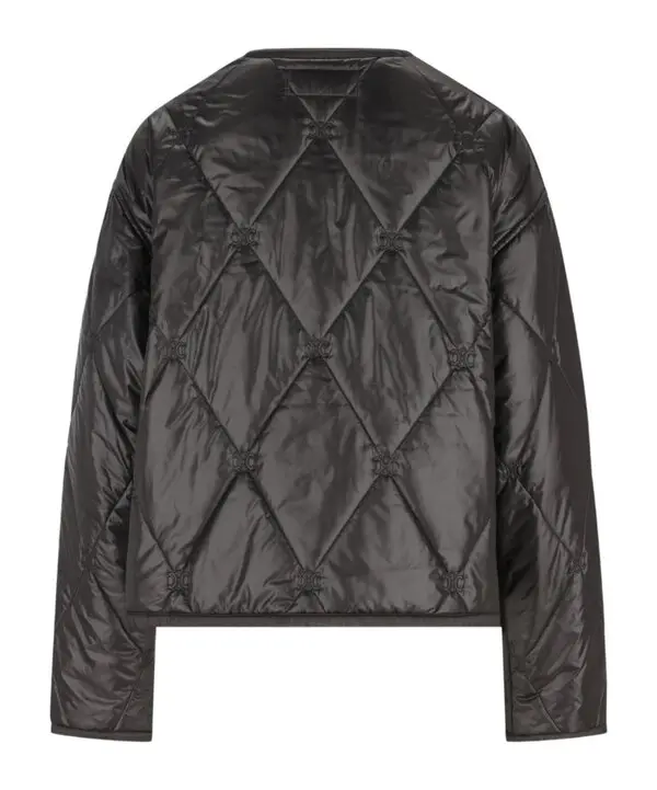 Celine Quilted Jacket In Light Nylon