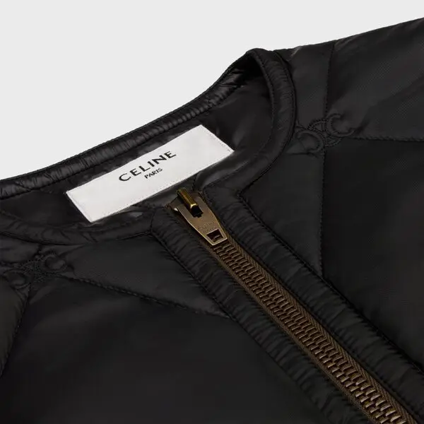 Celine Quilted Jacket In Light Nylon