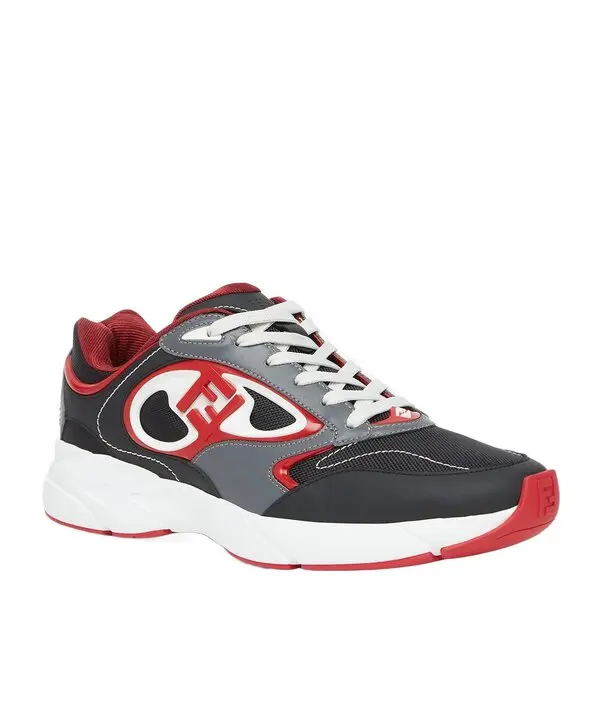 Fendi Forward Lace-up Sneakers - Black